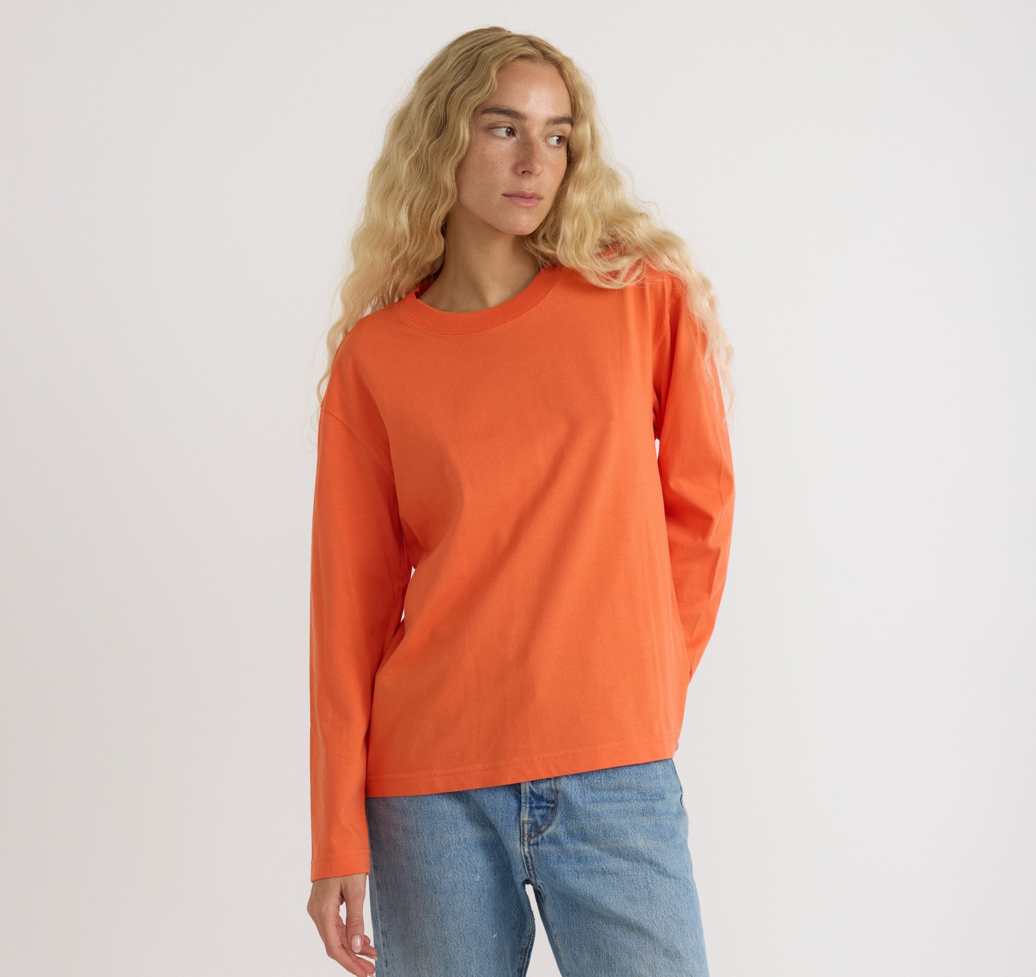 True Heavy Boxy Long Sleeve Tee | Only $ 35 | Organic Basics