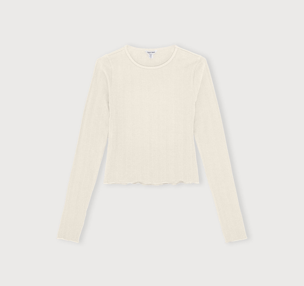 Pointelle tops with lightweight texture and easy layering