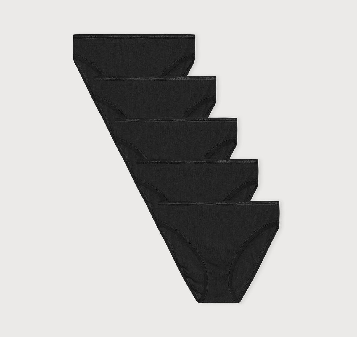 Core Rib High-Leg Briefs 5-Pack | Only $ 68 | Organic Basics