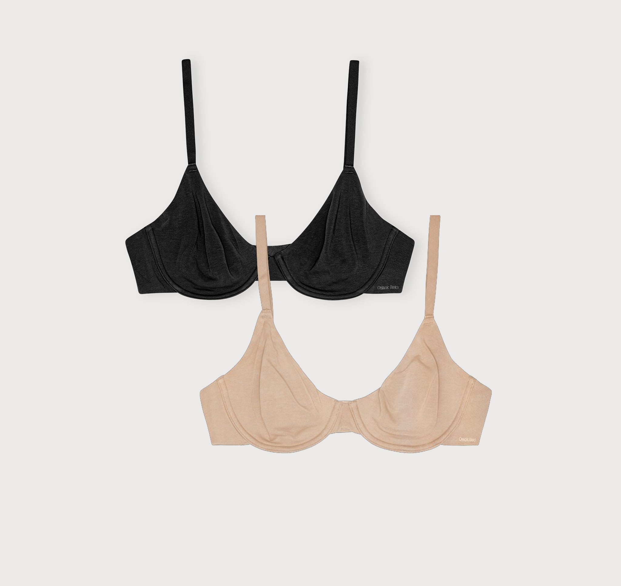 Core Unlined Demi Bra 2-Pack | Only $ 85 | Organic Basics
