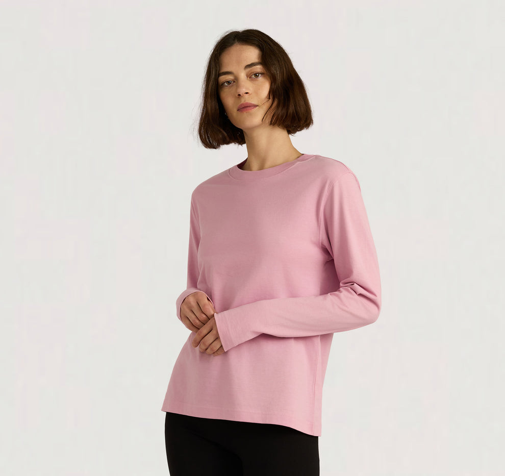 True Heavy Boxy Long Sleeve Tee | Only $ 28 | Organic Basics