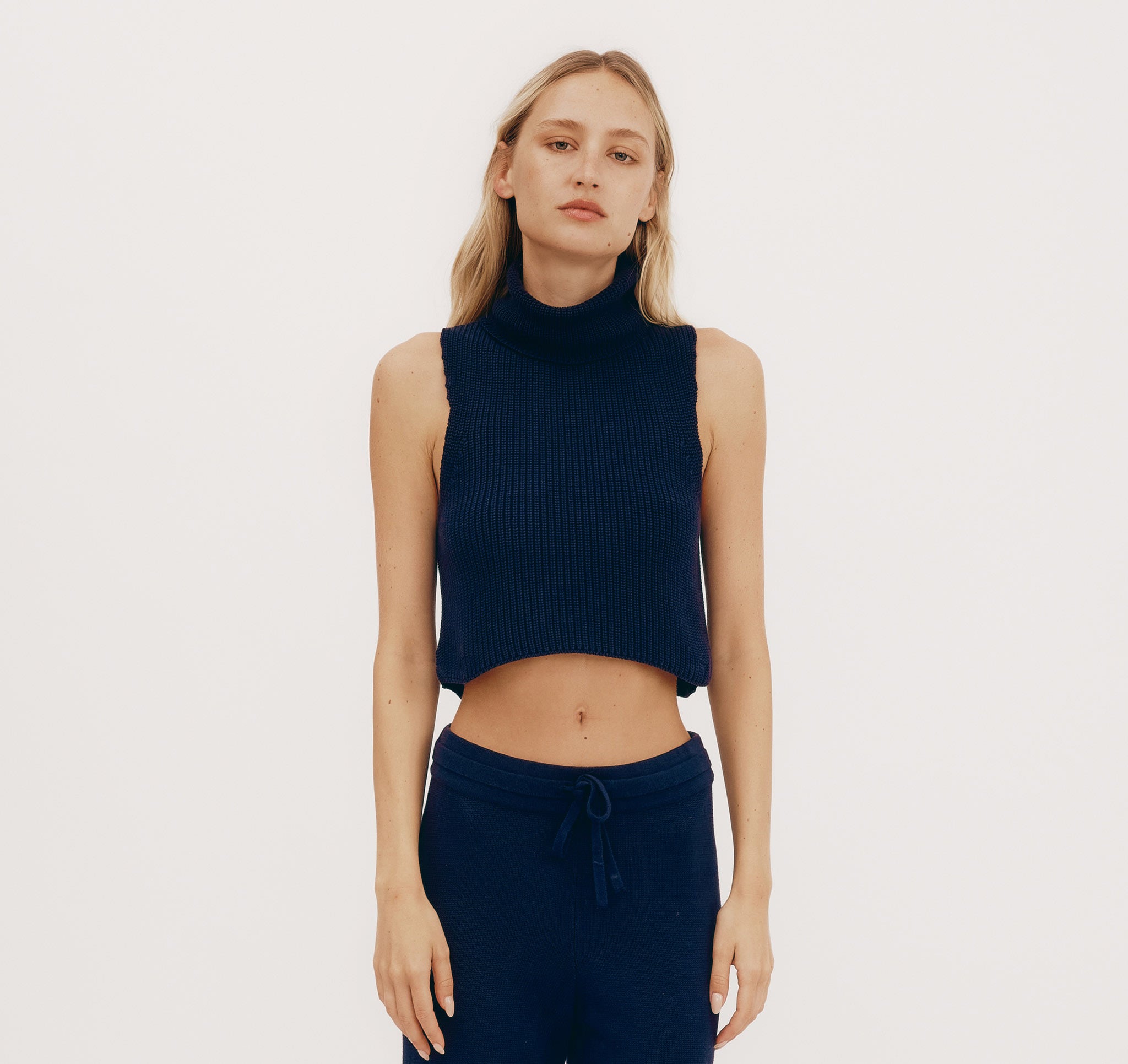 True Knit Sleeveless Turtleneck | Only $ 45 | Organic Basics
