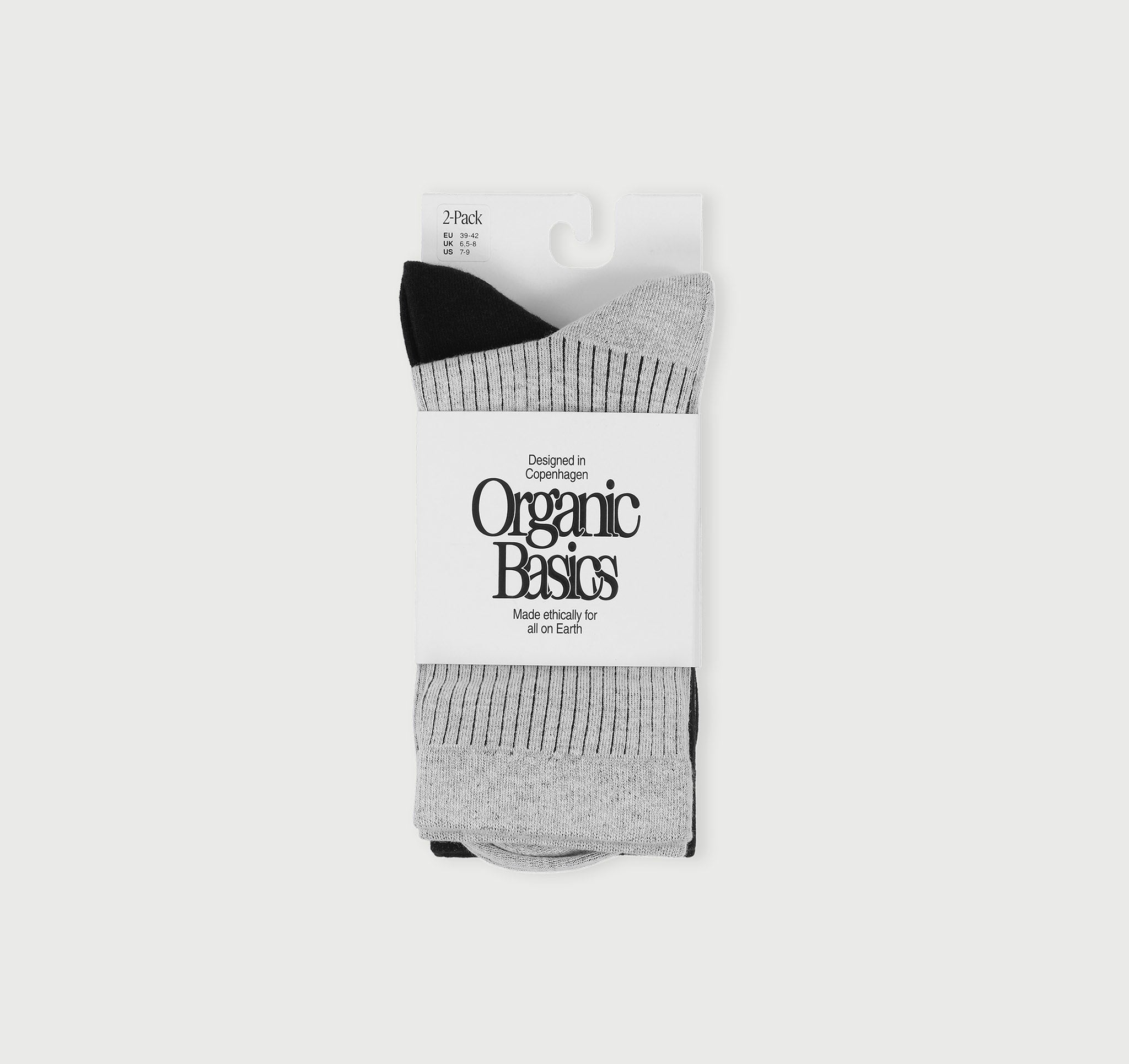 Core Rib Contrast Socks 2-Pack | Only $ 27 | Organic Basics