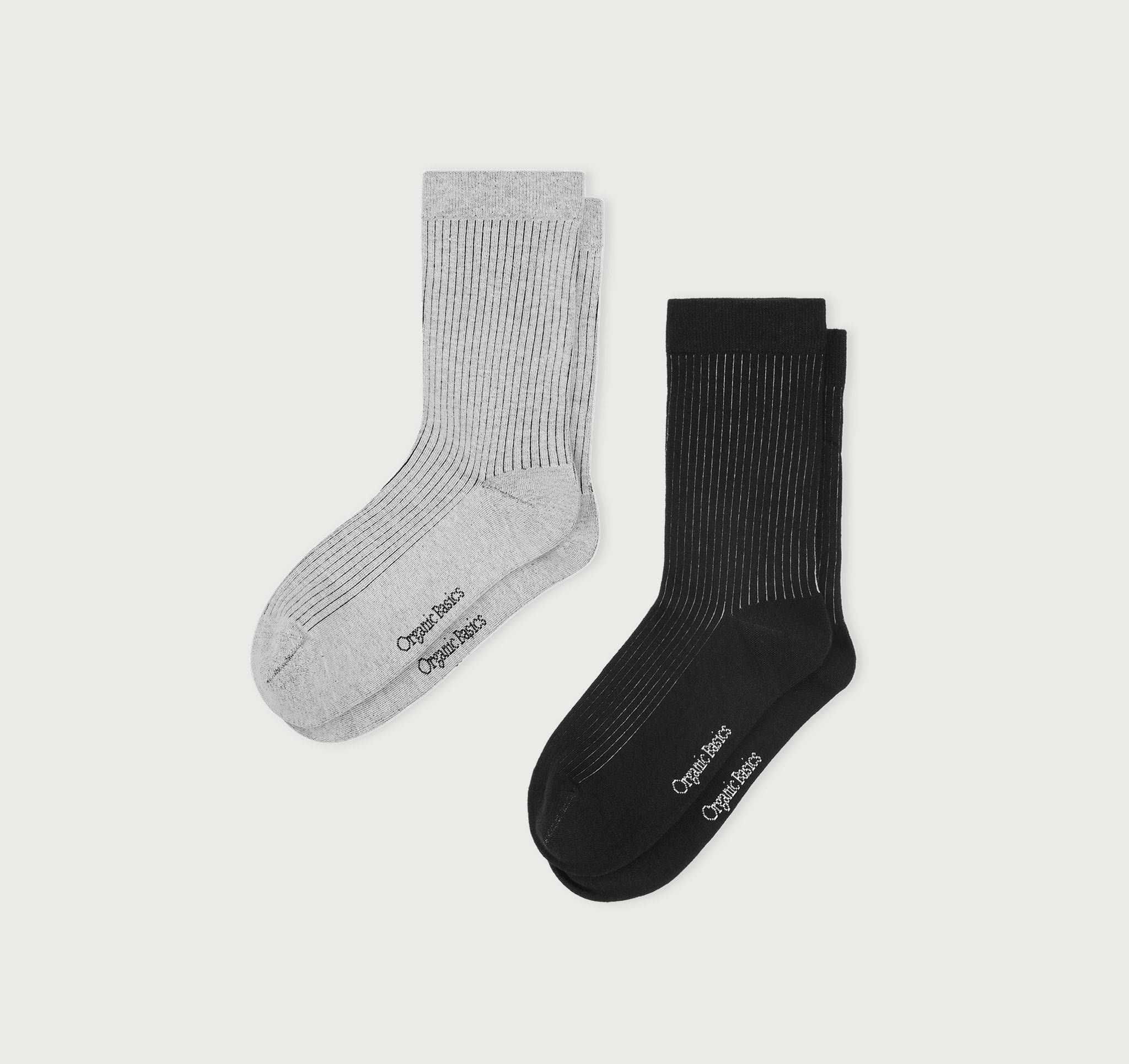 Core Rib Contrast Socks 2-Pack | Only $ 27 | Organic Basics